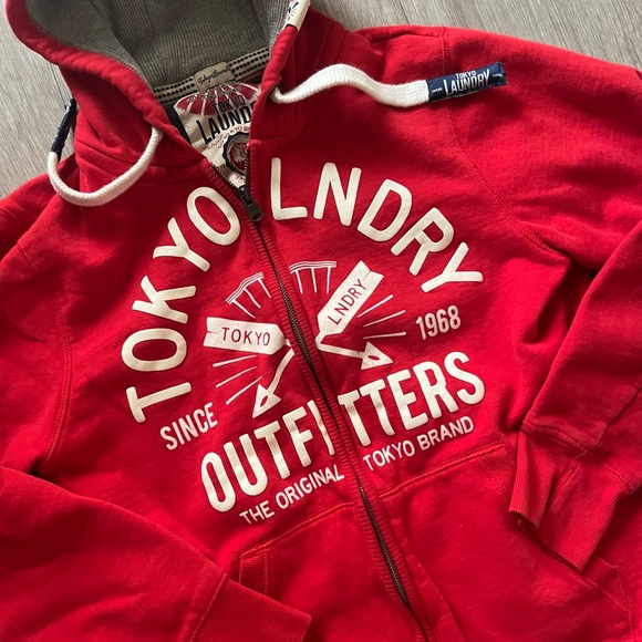 tokyo laundry | Jackets & Coats | Tokyo Laundry Red Hoodie | Poshmark